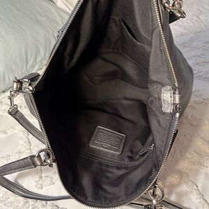Coach | Bags | Gently Used Metallic Grey Coach Bag | Poshmark